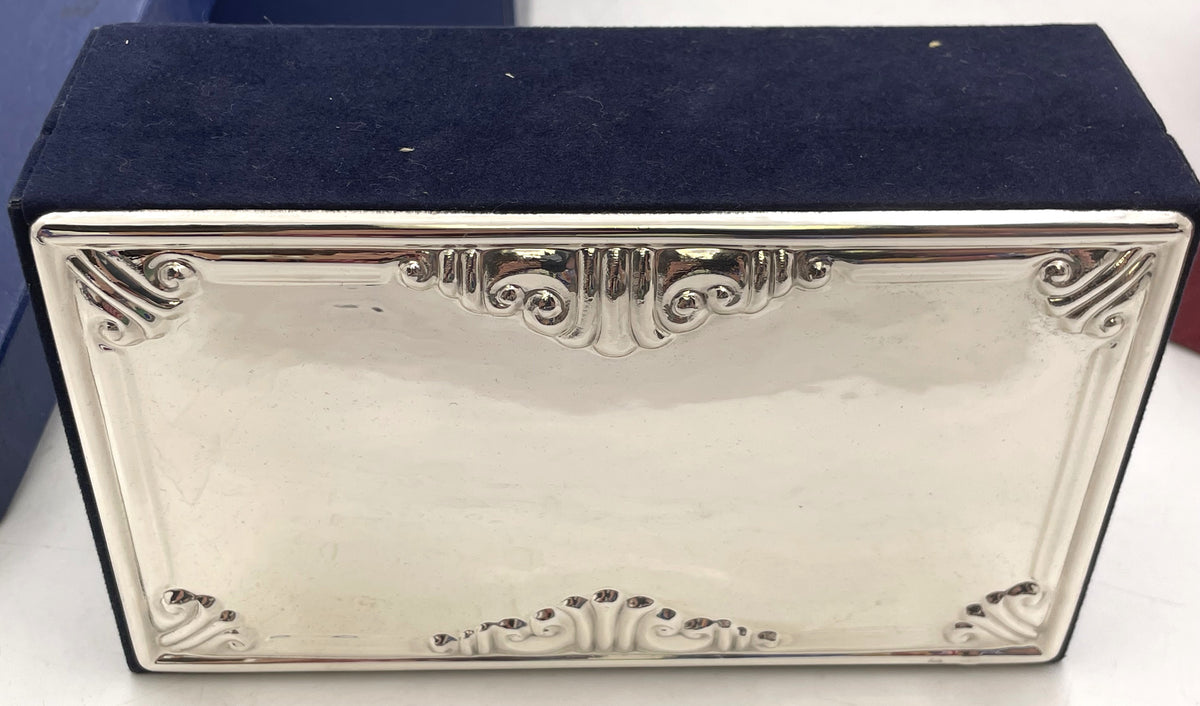 Del Conte Italian Sterling Silver Jewelry Box in Mid-Century Modern St ...